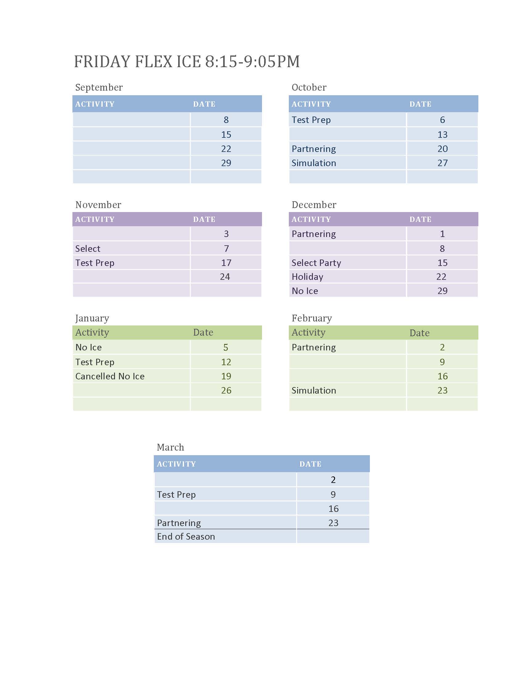 Flex Ice Schedule :: London Skating Club